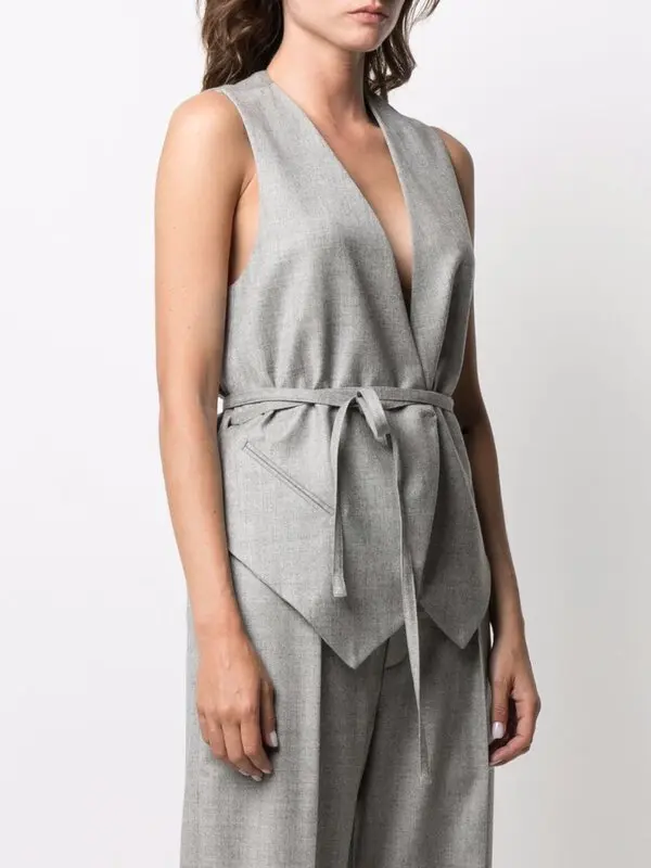 Brunello Cucinelli Belted Waistcoat - Grey