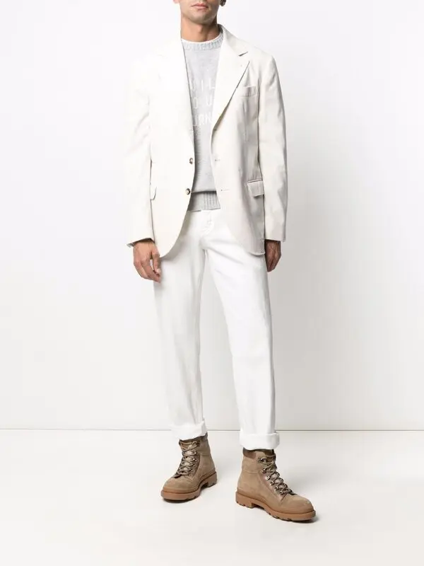 Brunello Cucinelli Single-breasted Cotton Blazer