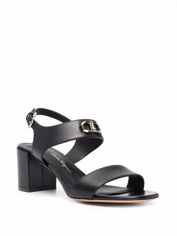 FERRAGAMO Gancini Leather Sandals