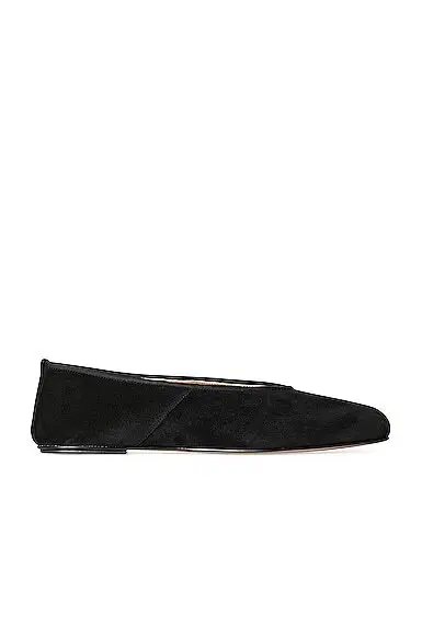 THE ROW Suede Ballet Flats