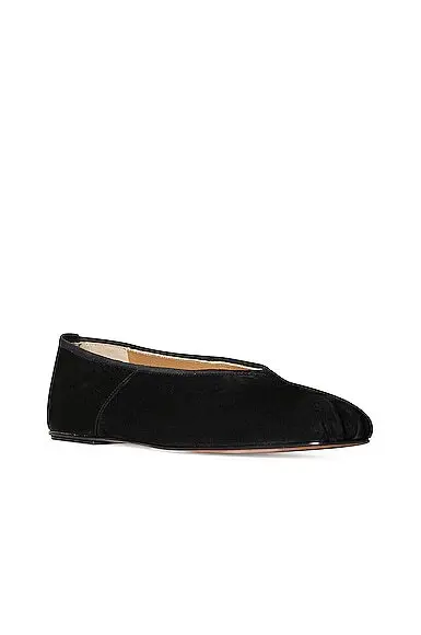 THE ROW Suede Ballet Flats