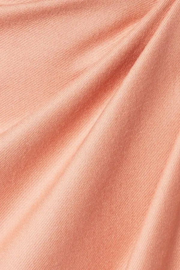 Brandon Maxwell Wrap-effect Gathered Wool And Silk-blend Midi Skirt