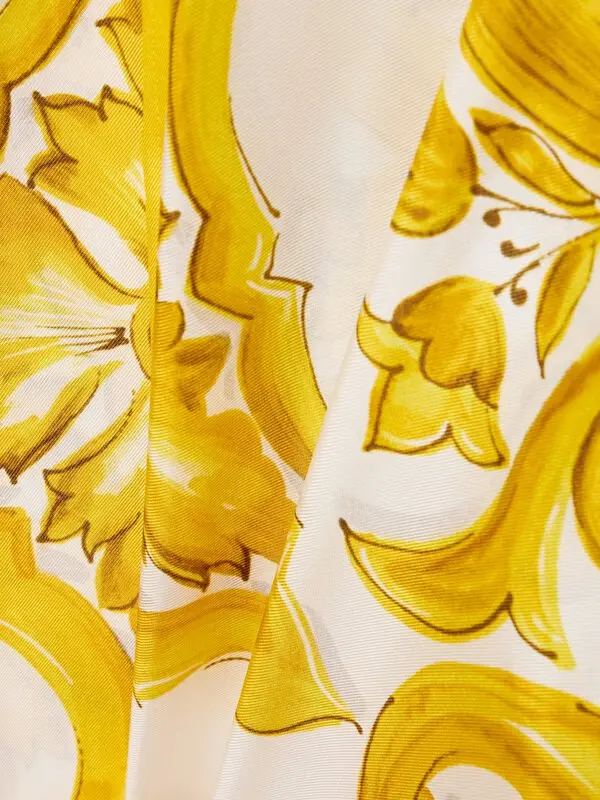 Dolce & Gabbana Maiolica Printed Silk-twill Shirt