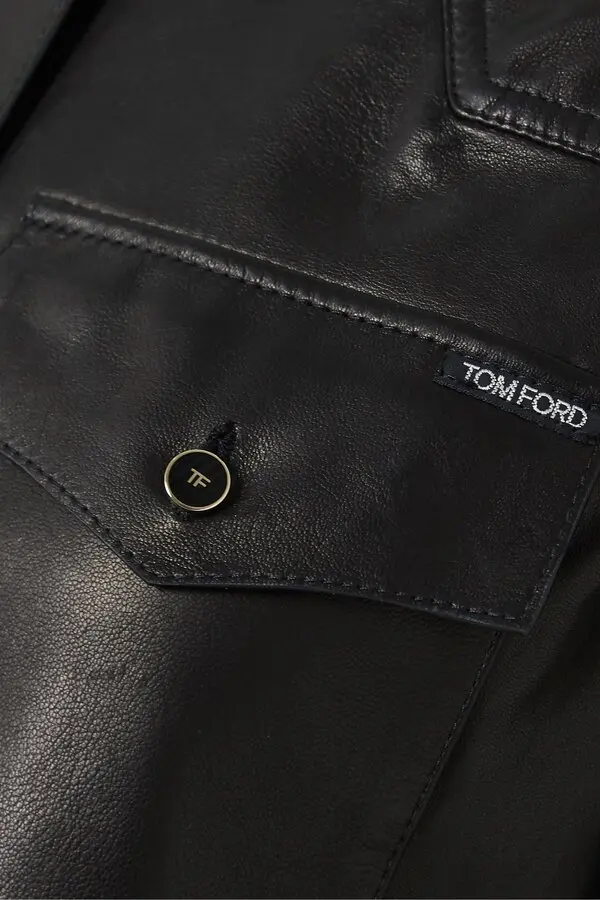 TOM FORD Leather Shirt - Black