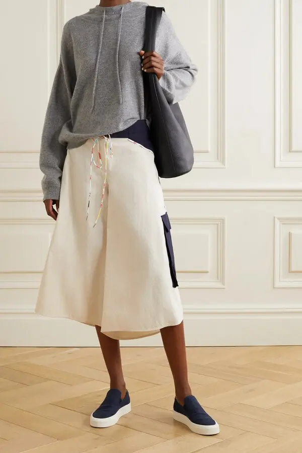 Rosie Assoulin Surf Lace-up Cotton-poplin Culottes