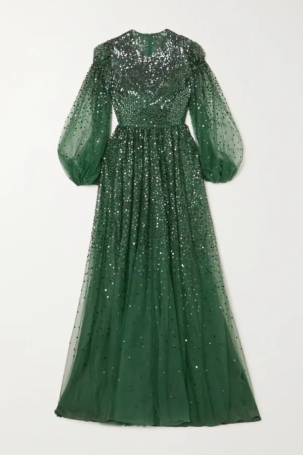 Valentino Garavani Sequin-Embellished Tulle Gown In Green - 70% Off |  Editorialist