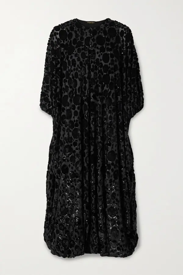 reem acra black dress Reem Acra Pleated Black Dress with Flutter Back