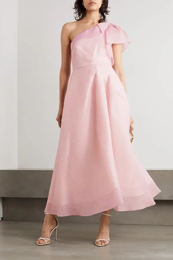 roland mouret one shoulder dress One Shoulder Diamante Gown in Black  Roland Mouret