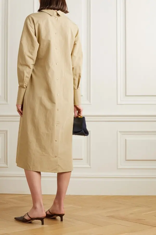 Rejina Pyo Maddie Convertible Cotton And Linen-Blend Maxi Shirt Dress In  Green - 60% Off | Editorialist