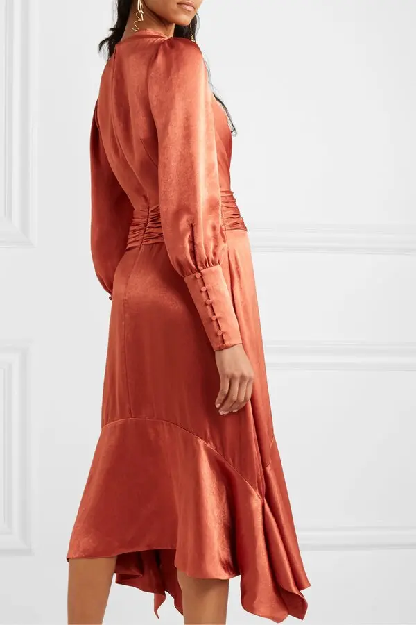 jonathan simkhai ruched dress Jonathan Simkhai Fira Ruched Open-Back Maxi Dress