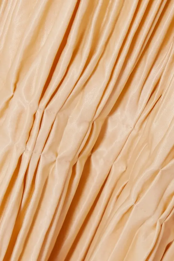 JIL SANDER Cape-effect Pleated Satin Midi Dress