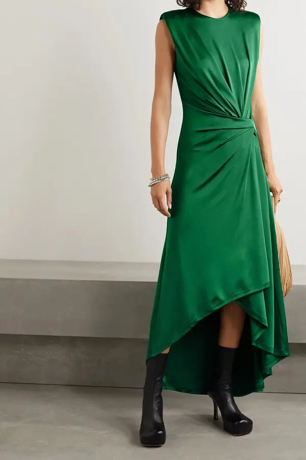 monse green dress Brocade Bamboo Maxi Dress S main image 0