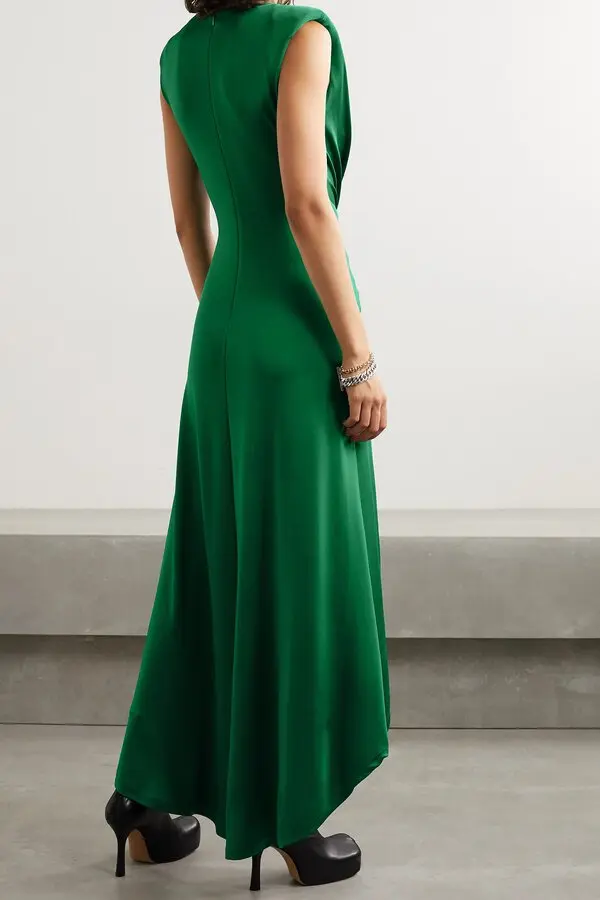 monse green dress MONSE Size XS Green Knitted Merino Wool Open- Back Halterneck Long Car –  Sui Generis Designer Consignment
