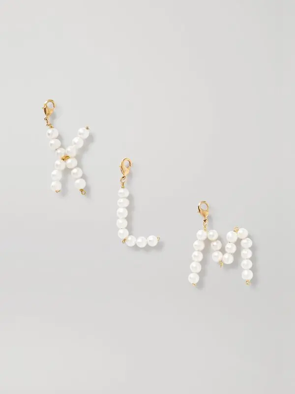 Timeless Pearly Letter Pearl Pendant - Gold