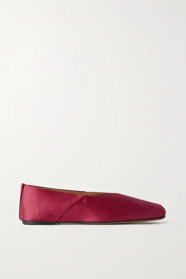 THE ROW Satin Ballet Flats
