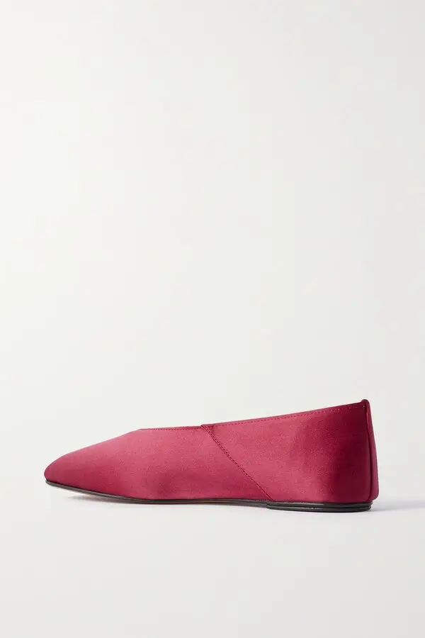 THE ROW Satin Ballet Flats
