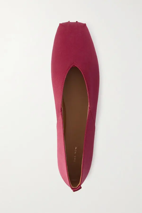 THE ROW Satin Ballet Flats