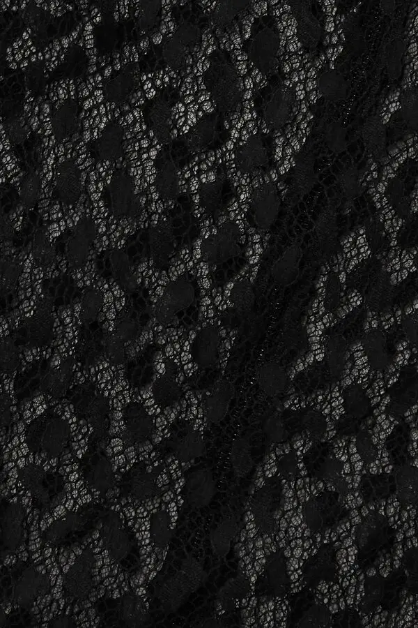Cotton-blend Lace And Velvet Mini Dress