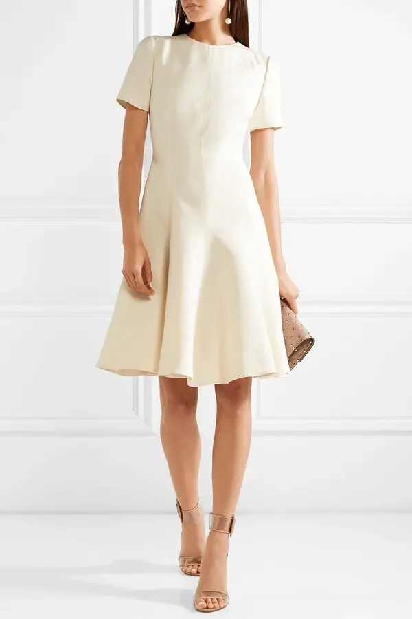 Valentino Garavani Wool And Silk-blend Dress