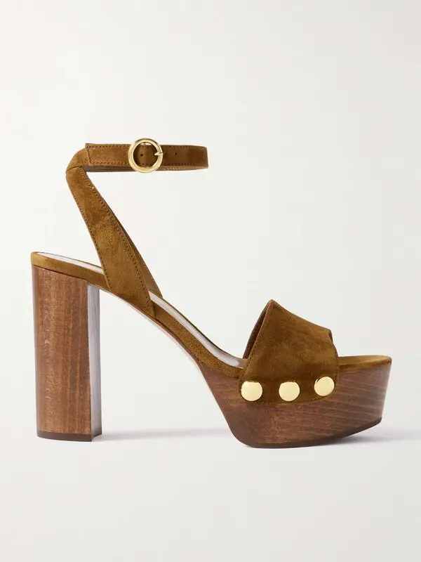 GIANVITO ROSSI 70 Suede Sandals - Neutral