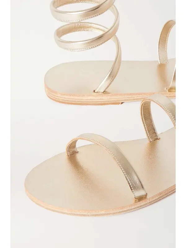 ANCIENT GREEK SANDALS Ofis Metallic Leather Sandals - Gold