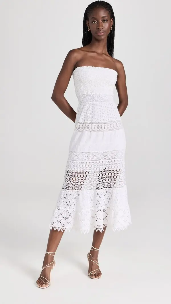 Temptation Positano Ungheria Strapless Broderie Anglaise Dress