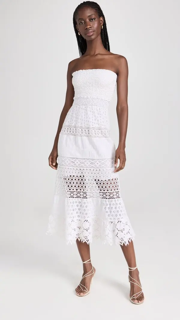 Temptation Positano Ungheria Strapless Broderie Anglaise Dress
