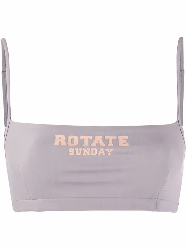 ROTATE BY BIRGER CHRISTENSEN Logo-print Bra Top
