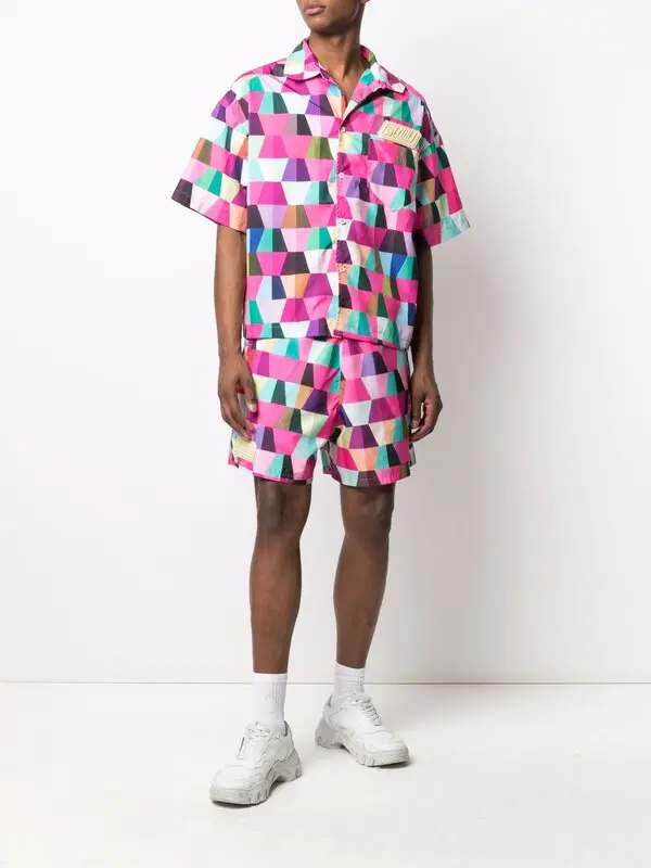 DOMENICO FORMICHETTI Geometric-print Shorts