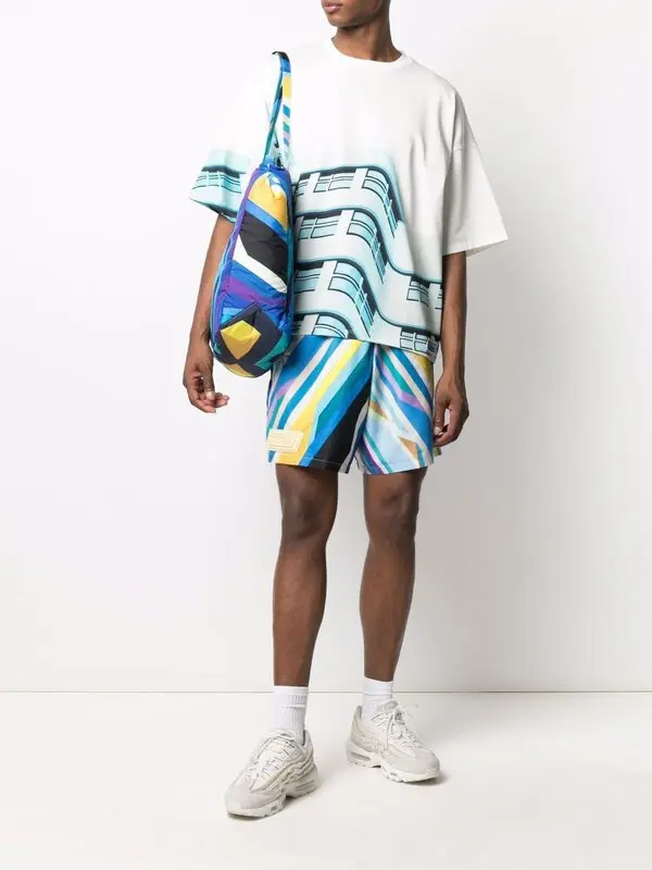 DOMENICO FORMICHETTI Striped High-waisted Shorts