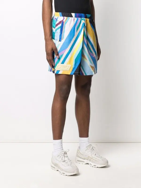 DOMENICO FORMICHETTI Striped High-waisted Shorts