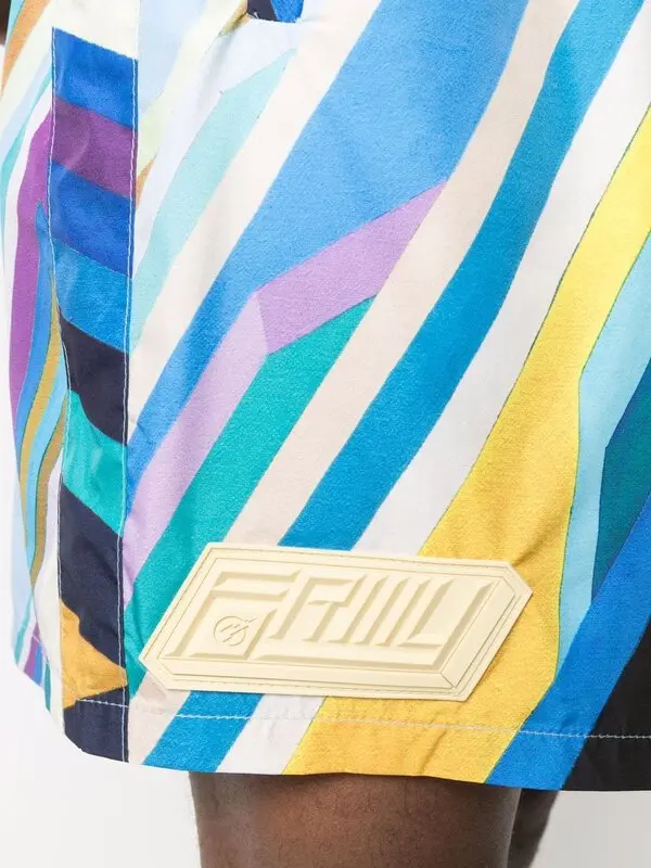 DOMENICO FORMICHETTI Striped High-waisted Shorts