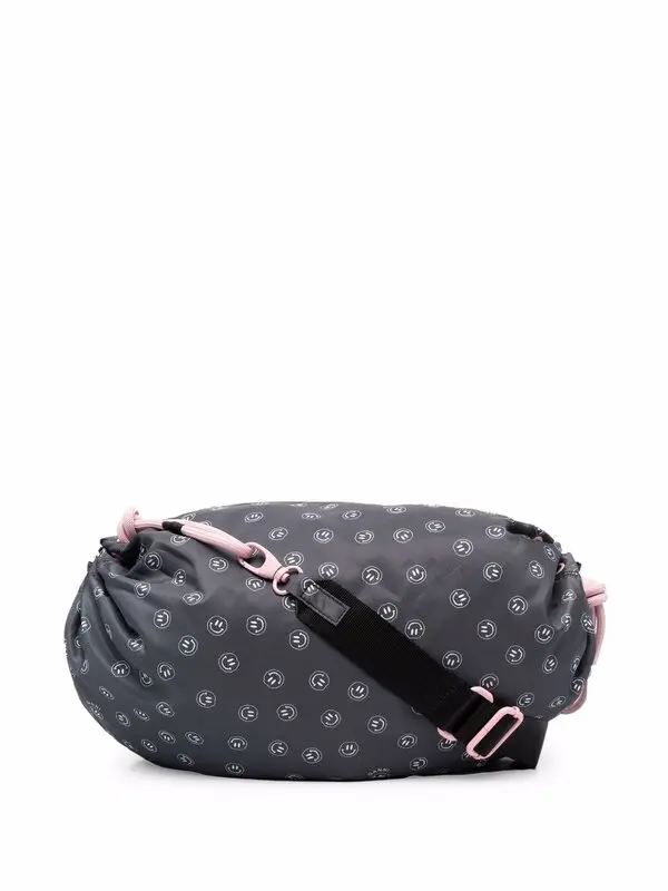 GANNI Smiley-face Print Technical Tote Bag