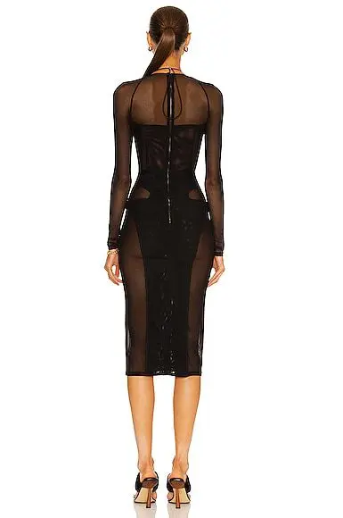 chinese dress ladies Dion Lee Shibori Long Sleeve Rope Dress 8 – The Brand Archive main image 1