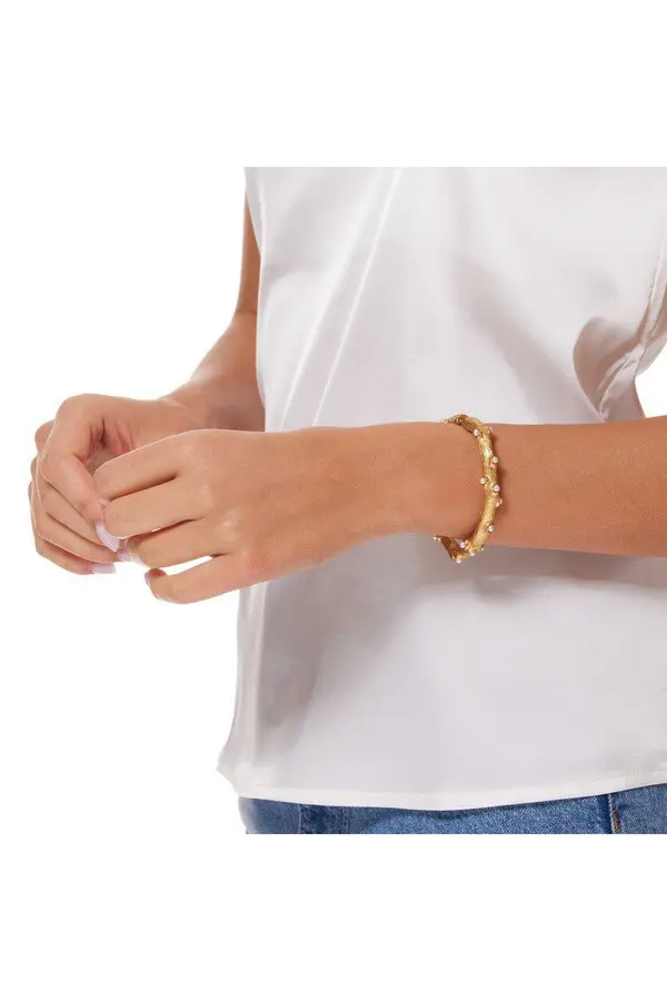 KENNETH JAY LANE Gold-tone Bracelet With Pearl Accents - Coral