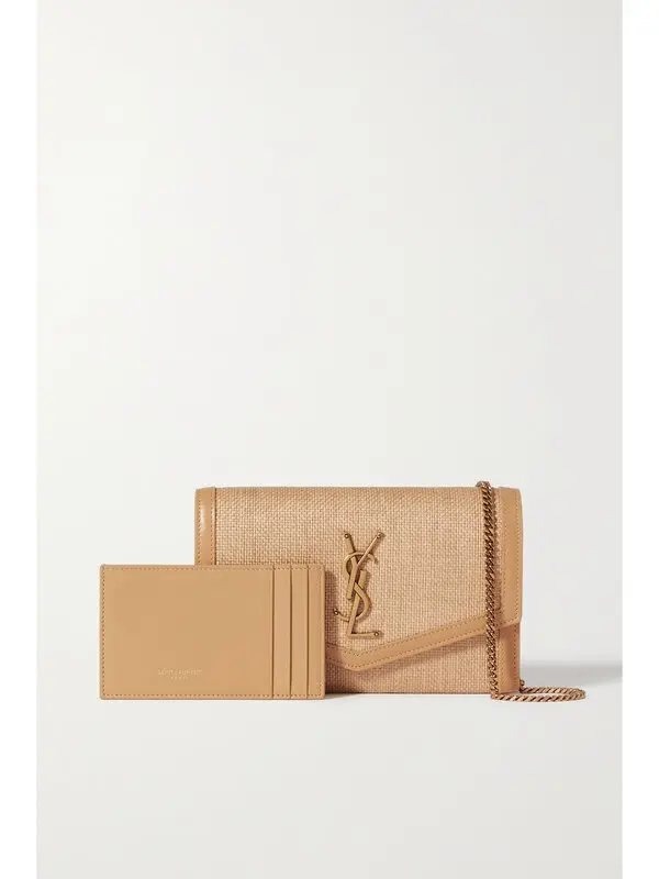 Saint Laurent Uptown Micro Raffia Shoulder Bag