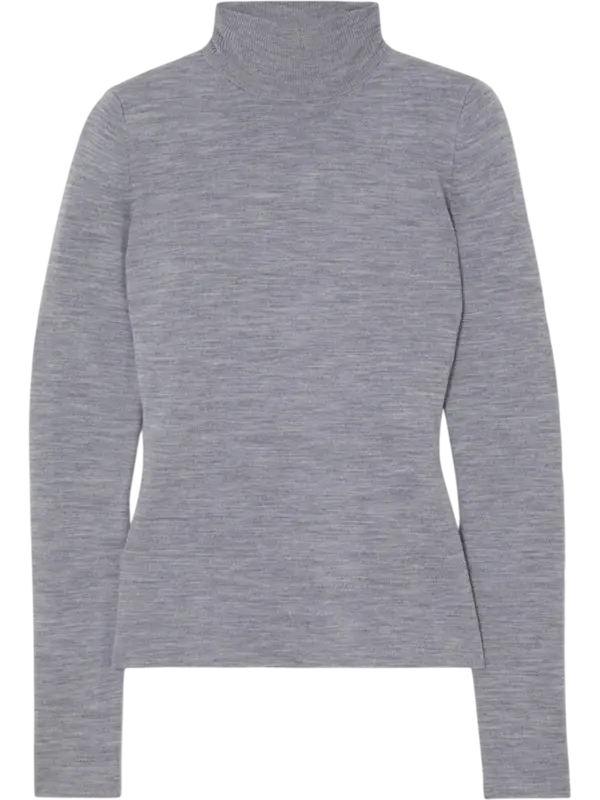 Gabriela Hearst May Wool, Cashmere And Silk-blend Turtleneck Sweater - Gray