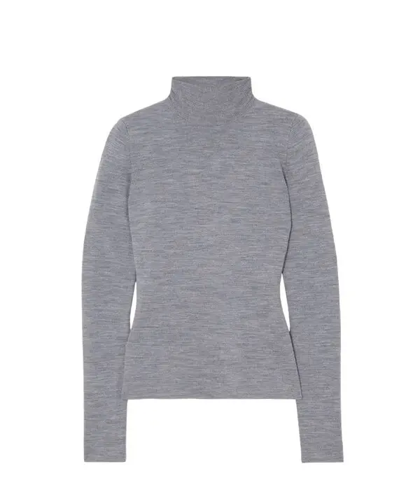 Gabriela Hearst May Wool, Cashmere And Silk-blend Turtleneck Sweater - Gray