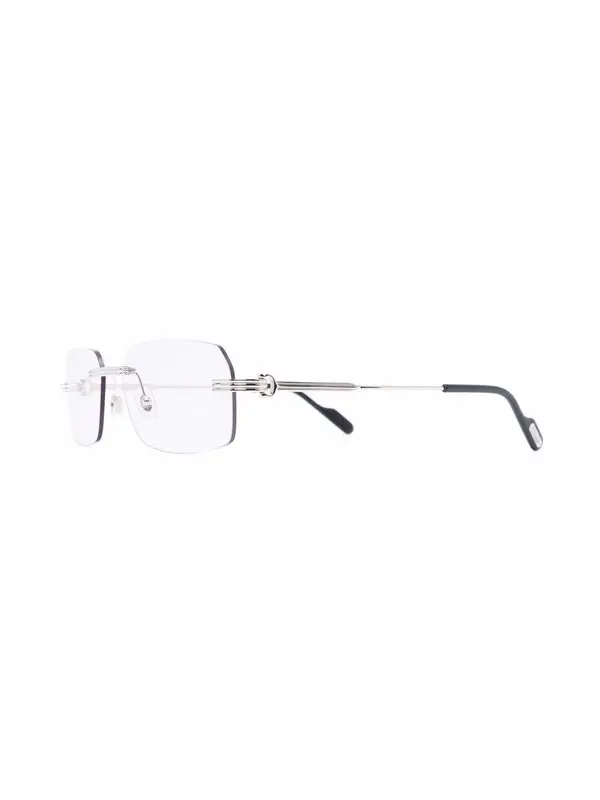 Cartier Square-frame Glasses - Silver