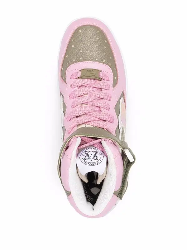 ENTERPRISE JAPAN Ej Rocket Mid-high Lace-up Sneakers - Pink
