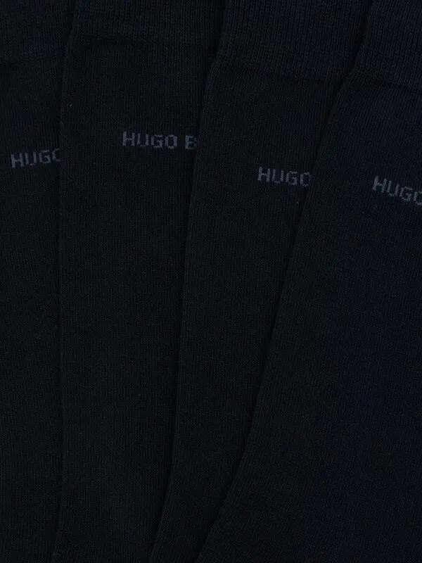 BOSS Logo-print Socks - Blue