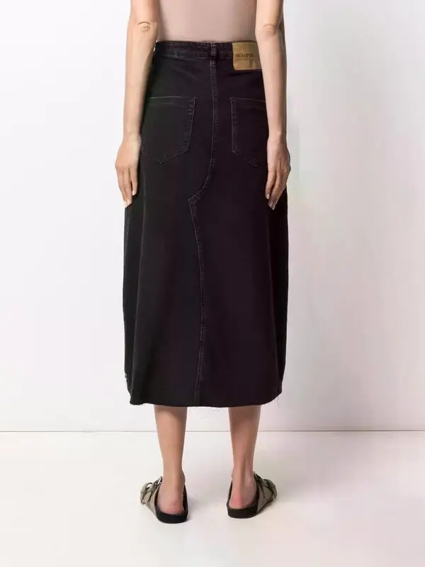 ONETEASPOON Rocko Faded Denim Midi Skirt