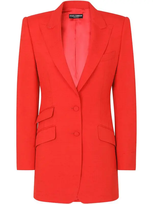 Dolce & Gabbana Single-breasted Silk-blend Blazer - Red