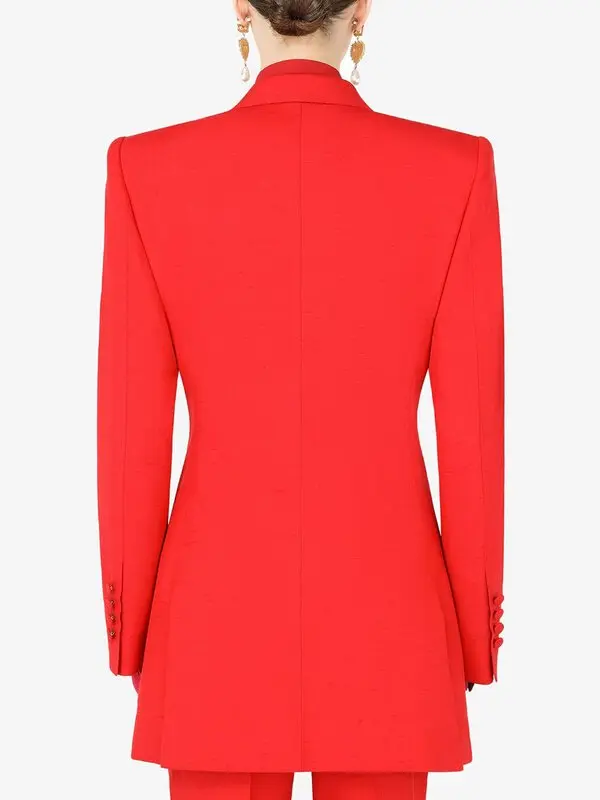 Dolce & Gabbana Single-breasted Silk-blend Blazer - Red