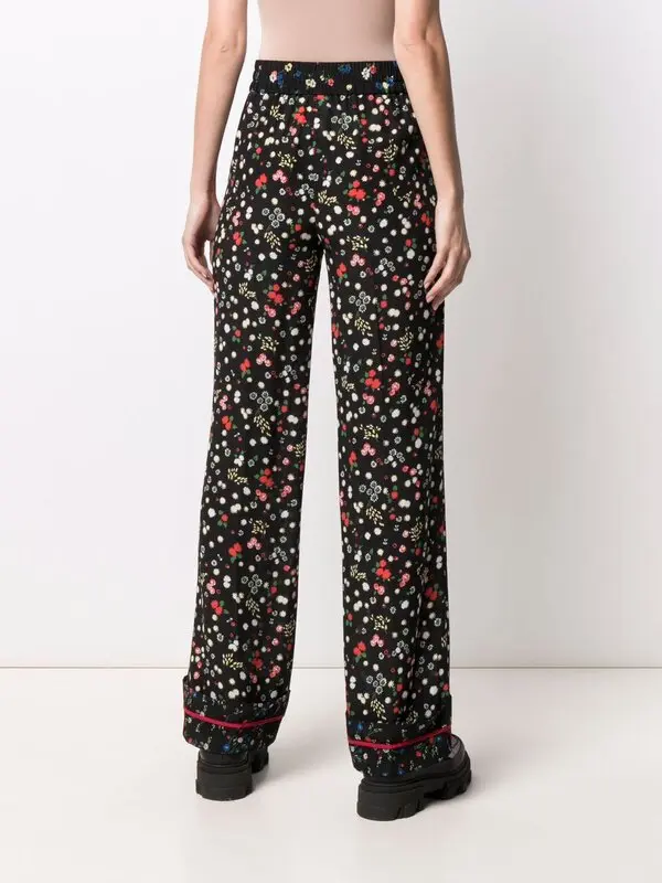 Red Valentino Floral-print Elasticated-waist Trousers