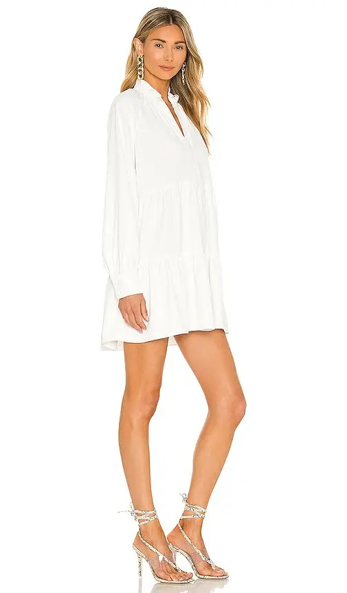 amanda uprichard saffron midi dress Amanda Uprichard Saffron Midi Puff Sleeve White dress Size Medium