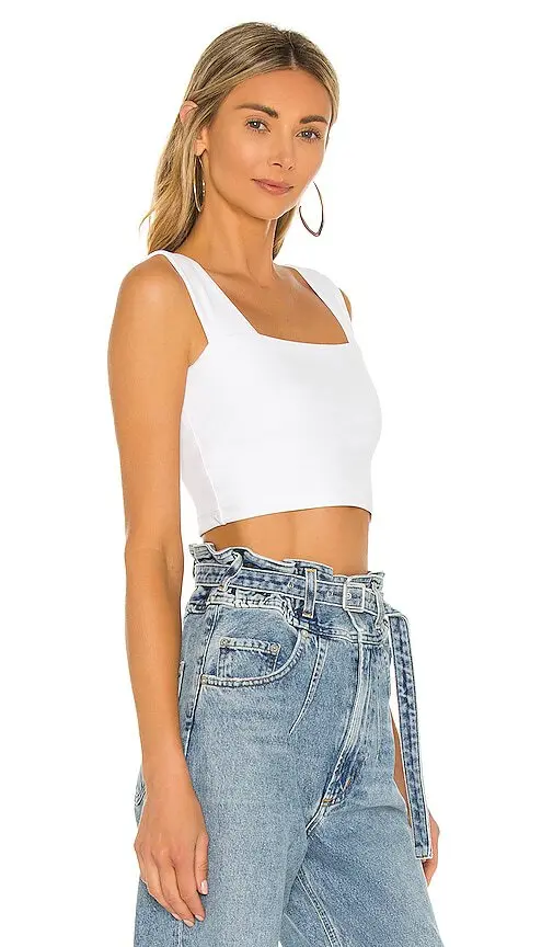 Susana Monaco Wide Strap Cropped Top - Sugar