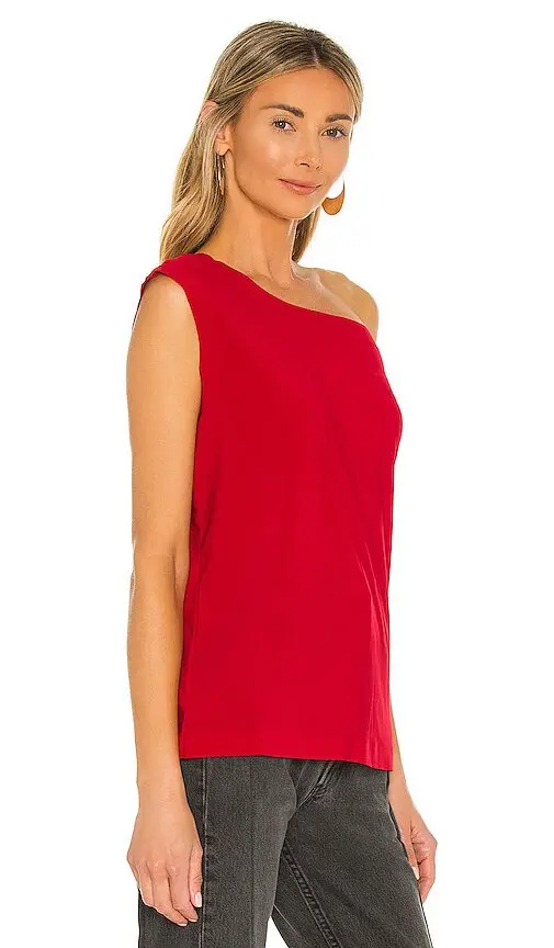 Norma Kamali X Drop Shoulder Top - Tiger Red