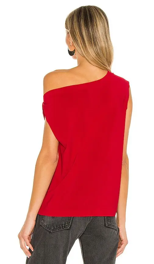 Norma Kamali X Drop Shoulder Top - Tiger Red