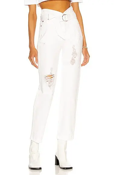 Marissa Webb Travis Denim Pant In Cream